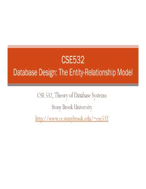 Fillable Online Database Design The Entity Relationship Model Fax Email Print PdfFiller