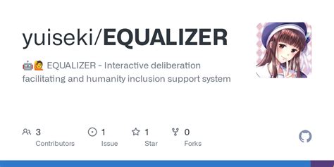 Github Yuiseki Equalizer 🤖🙋 Equalizer Interactive Deliberation Facilitating And Humanity
