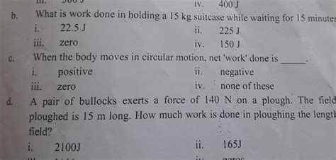 When The Body Moves In Circular Motion Net Work Done Is Filo