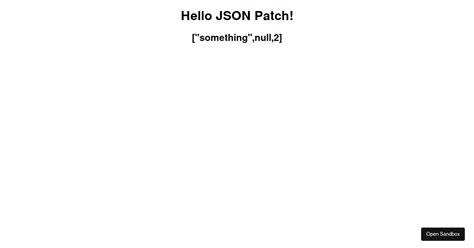 Fast Json Patch Codesandbox