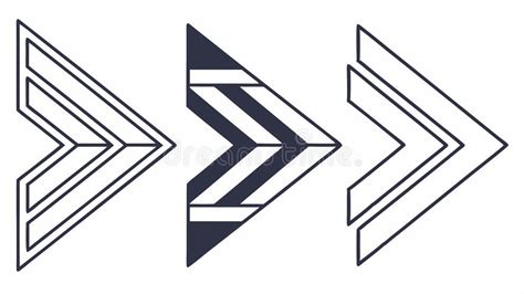 Arrow Direction Icons Set Navigation Symbols Pointer Guide Sign