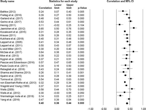 Meta Analytic Results On The Association Of Trait Resilience And Mental