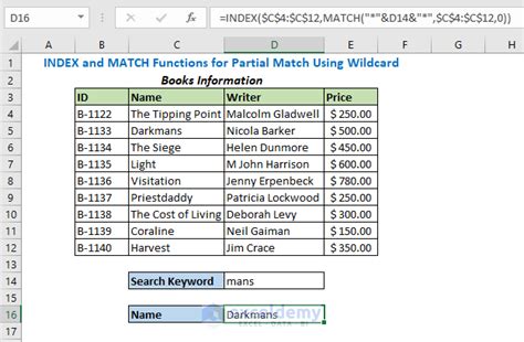 how to use index and match for partial match 2 ways exceldemy