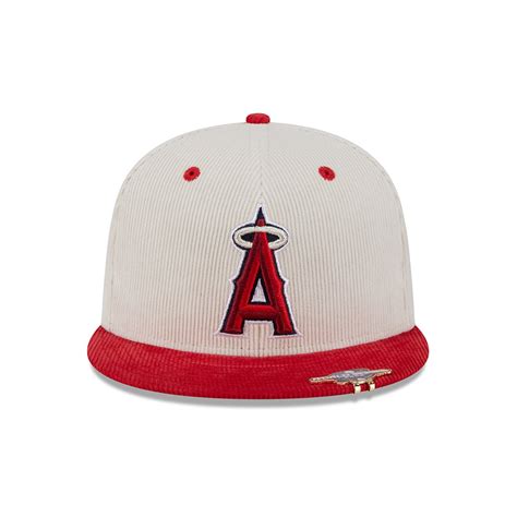 New Era 59fifty Anaheim Angels 2t Cord Fitted Hat White Red Billion