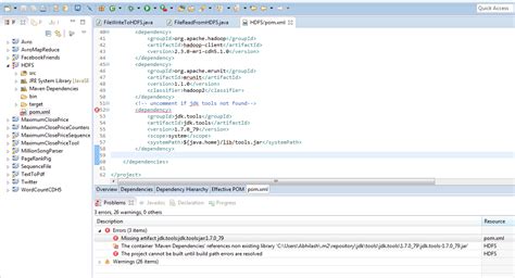 missing artifact jdk tools jar big data in real world