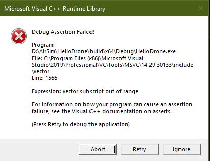 C Lidar API Issue Microsoft AirSim GitHub