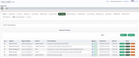 Publisher Configuration Tracking