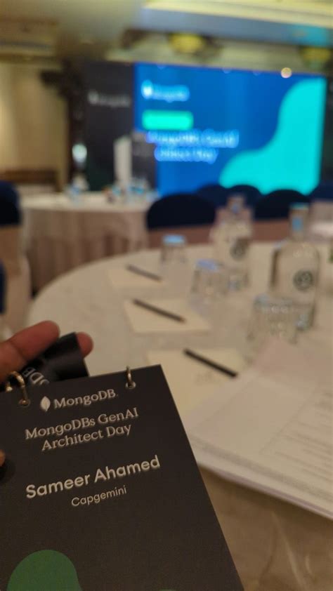 Sameer Ahamed On Linkedin Mongodb Innovation Capgemini Techinsights Futureready