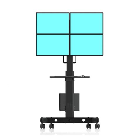 Buy Monitor Stand Quad Screen Monitor Stand Floor Standing Monitor Stand With Silent Roller