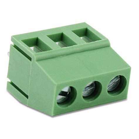 Pcb 스크류 터미널 블록 3 핀 5mm 피치 10 개 20 개 30 개 Pcb 마운트 스크류 커넥터 컴퓨터 부품