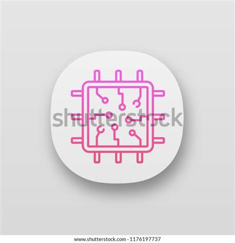 Chip App Icon Uiux User Interface Stock Vector Royalty Free
