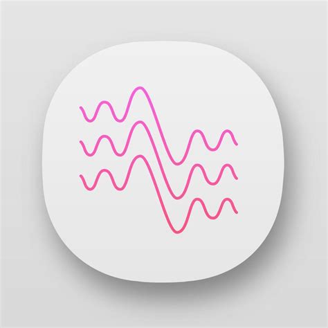 Flowing Wavy Lines App Icon UI UX User Interface Fluid Parallel Soundwaves Sound Waves