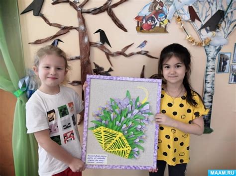 Коллективная работа по аппликации на выставку «Цветы для мамы Фотоотчет 4 фото Воспитателям