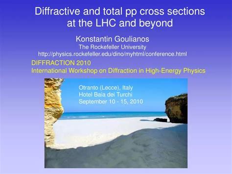 Ppt Diffractive And Total Pp Cross Sections At The Lhc And Beyond