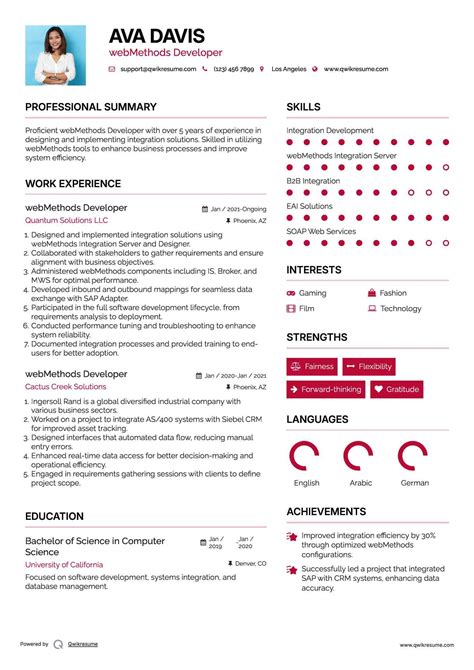 10 webmethods developer resume samples and templates for 2025