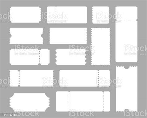 티켓 템플릿의 큰 집합입니다 콘서트 티켓 쿠폰 벡터 일러스트입니다 영화표에 대한 스톡 벡터 아트 및 기타 이미지 영화표 0명 개념 Istock