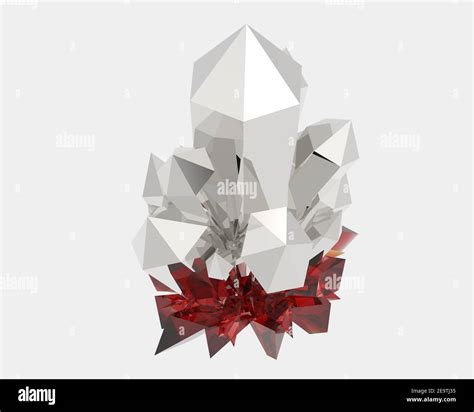 Crystal Isolated On White Background 3d Rendering Illustration Stock