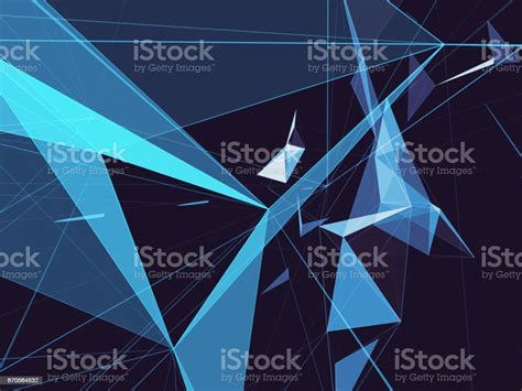 현대 기하학 삼각형 라인 공간 초록 배경 디지털 기술과 바탕 화면 배경으로 사용 0명에 대한 스톡 사진 및 기타 이미지 0명 과학 기하 Istock