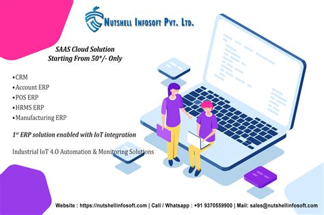 Saas Cloud Solution Starting From 50 Only · Crm · Account Erp · Pos