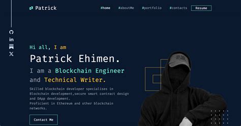 Github Patrick Ehimenblockchaindevportfolio This Repo Is A Portfolio Showcasing Various