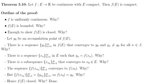 solved theorem 3 10 let f e → r be continuous with e