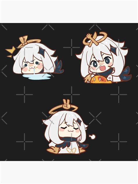 Chibi Paimon Pack Genshin Impact Premium Matte Vertical Poster Sold