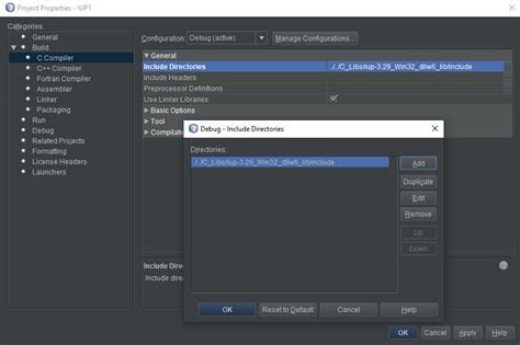 Dll Netbeans How To Add External C Libraries Iup Stack Overflow