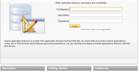 Grassroots Oracle Modifying APEX Workspace Login Page
