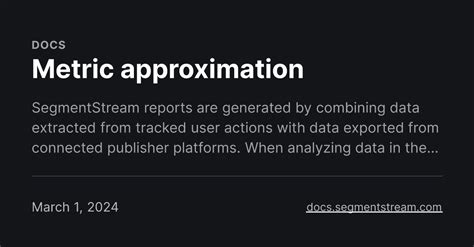 Metric Approximation