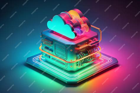 Premium Ai Image 3d Cloud Computing Creative Illustration Cloud Services Cloud Solutions Cyber
