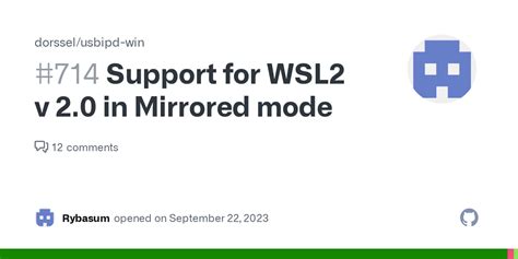 support for wsl2 v 2 0 in mirrored mode · issue 714 · dorssel usbipd