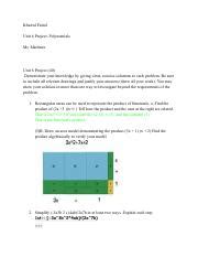 Unit 6 Project Polynomials Pdf Khairul Faizul Unit 6 Project Polynomials Mr Martinez Unit 6