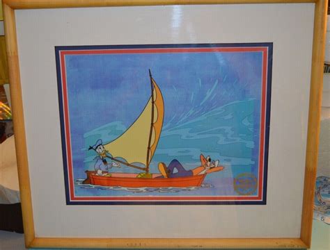 Walt Disney Serigraph Cel Donald Duck And Goofy No Sail Limited Edition