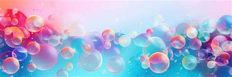Premium Ai Image Liquid Art Banner Colorful Floating Blobs And Soap