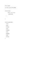 Codehsfloops Pdf For Loops Lots Of Hurdles Function Start Cfw For Var I I I Cfw