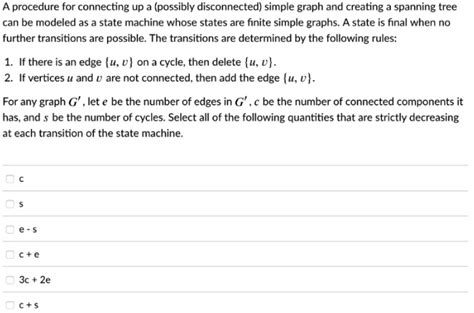 Solved A Procedure For Connecting Up A Possibly