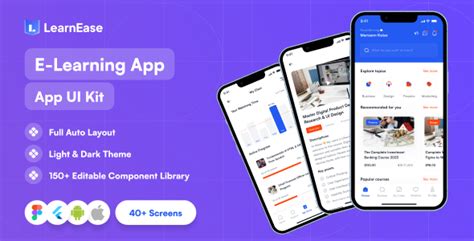 Learn Ease Flutter Online Education Learning App Template