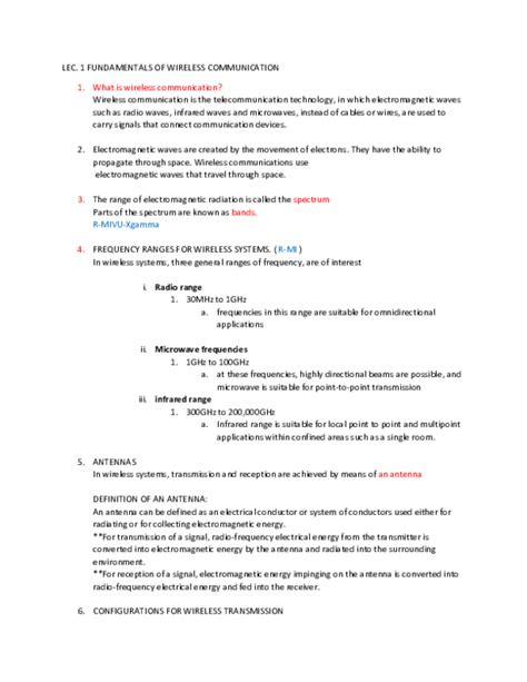 Pdf Lec 1 Fundamentals Of Wireless Communication