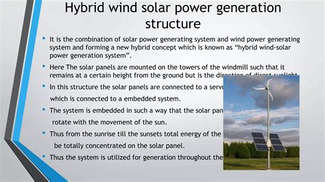 Hybrid Wind Solar Power Generation System Pptx