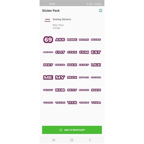 Sexting Sticker Pack For Whatsapp Android Etsy