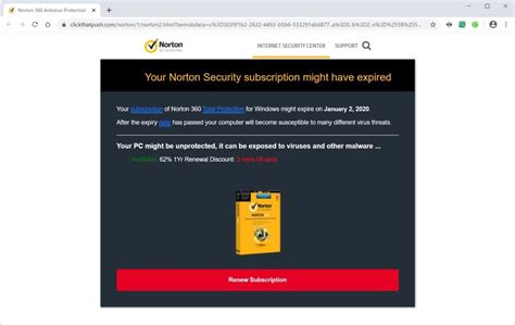 Remove Your Norton Security Subscription Might Have Expired Scam