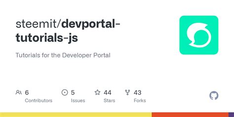 GitHub Steemit Devportal Tutorials Js Tutorials For The Developer Portal