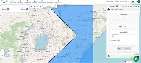 convert online gis data kml to pdf file
