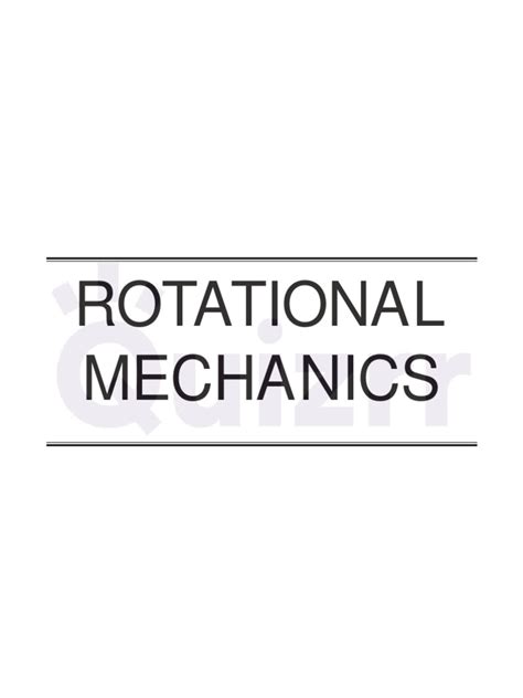 Rotational Motion Pdf Rotation Around A Fixed Axis Torque