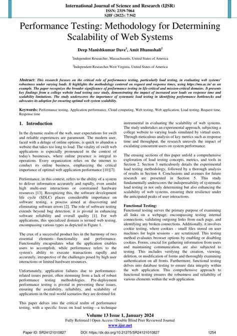 Pdf Performance Testing Methodology For Determining Scalability Of