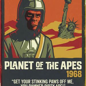 Planet Of The Apes Minimal Movie Poster Retro Film Poster Vintage