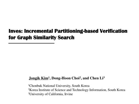 Ppt Inves Incremental Partitioning Based Verification For Graph Similarity Search Powerpoint