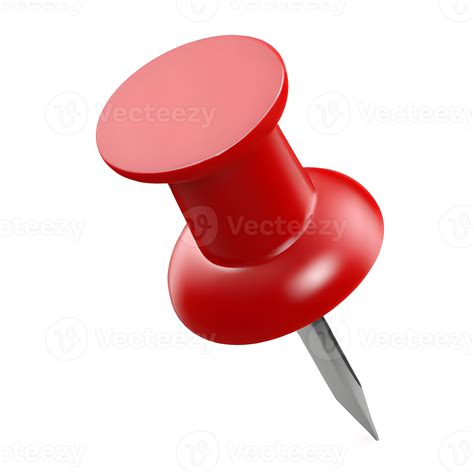 3d Red Push Pin Generative Ai 18931968 Png