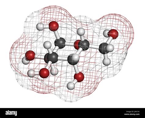 Galactose Sugar Molecule Present In Milk And Dairy Products Atoms Are