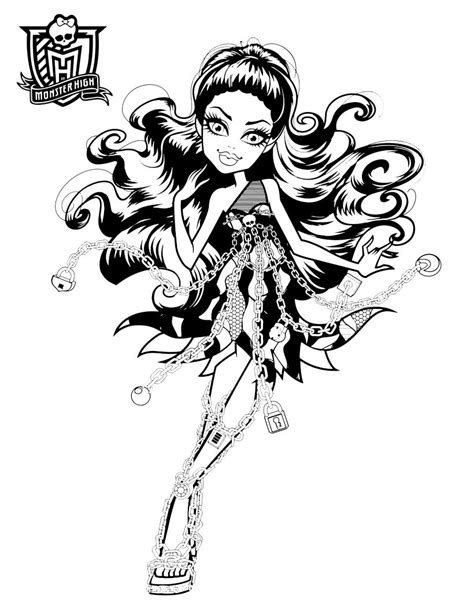 Розмальовки Монстер Хай Примарно